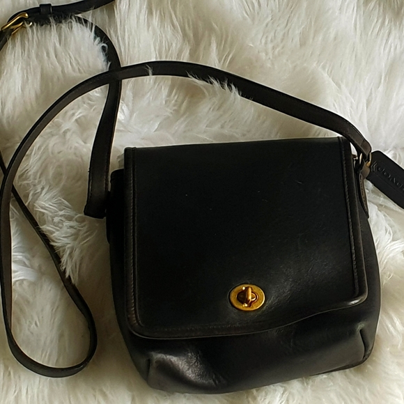 Coach | Bags | Vintage Coach 976 Companion Legacy Black Leather Cross ...